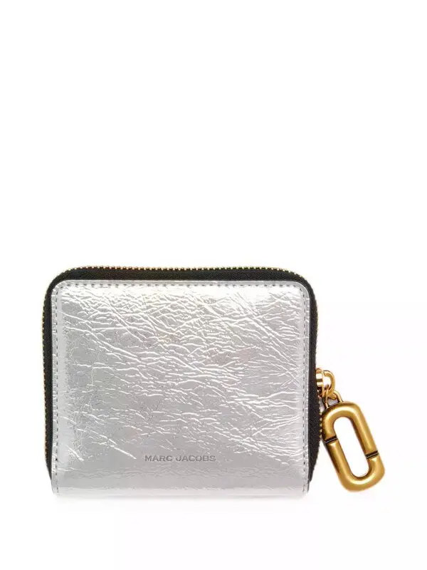 Marc Jacobs Scene Slim Compact Wallet In Metallic