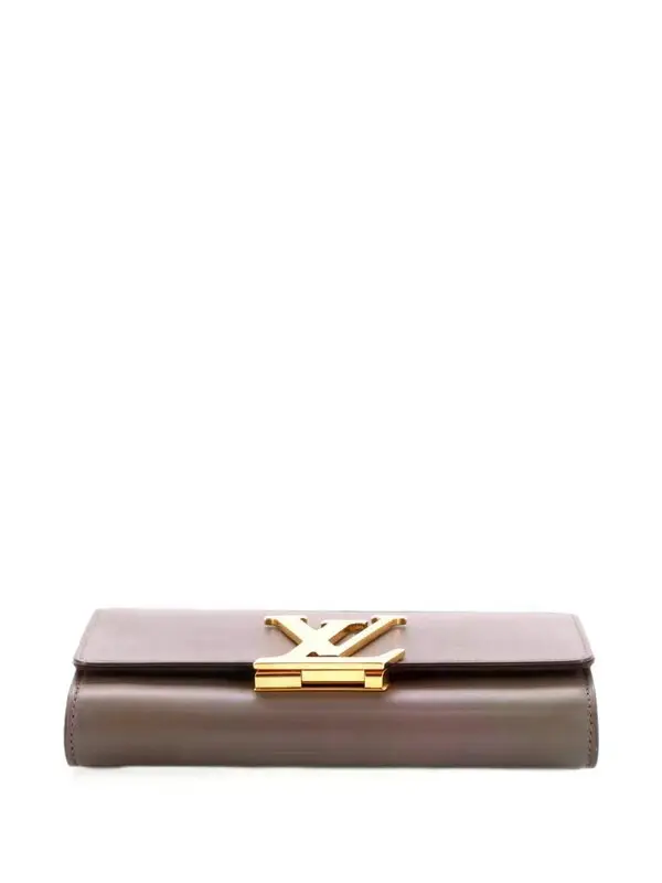 LOUIS VUITTON Chain Louise Leather Gm Clutch Bag - Brown