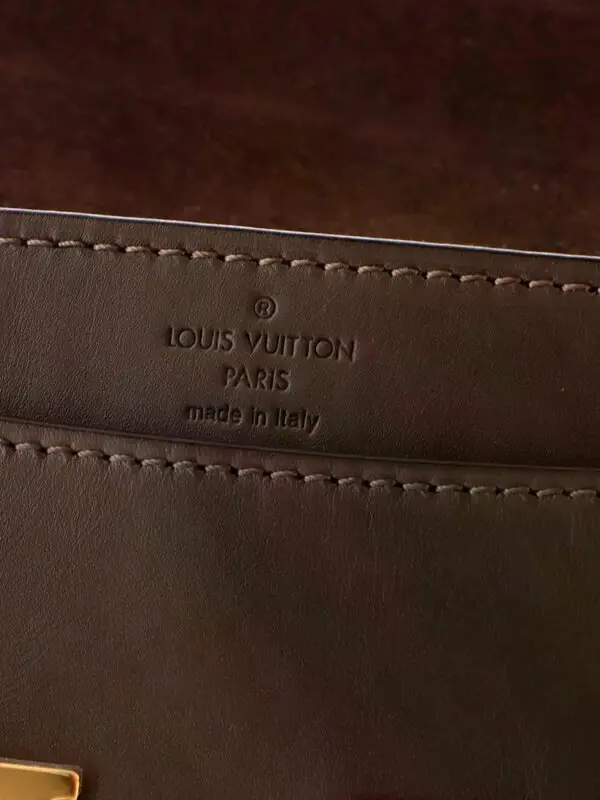 LOUIS VUITTON Chain Louise Leather Gm Clutch Bag