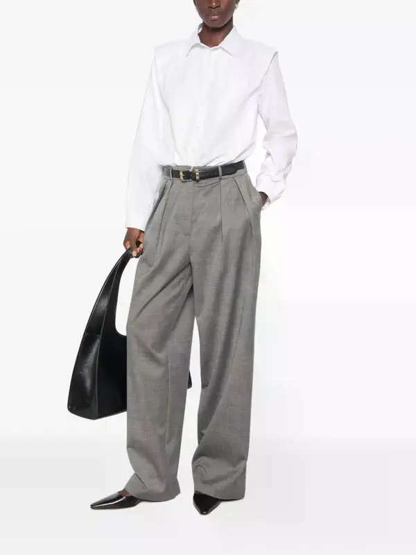 Dixie Padded-shoulder Cotton Shirt
