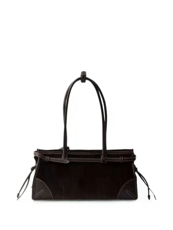 Prada Bonnie Medium Corduroy And Leather Handbag