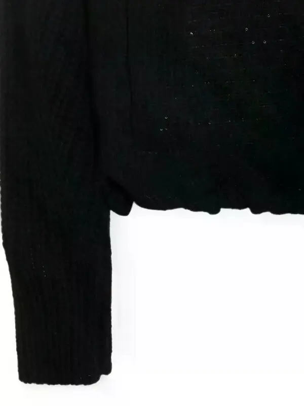 Fabiana Filippi Sequin-embellished Ribbed-knit Jacket