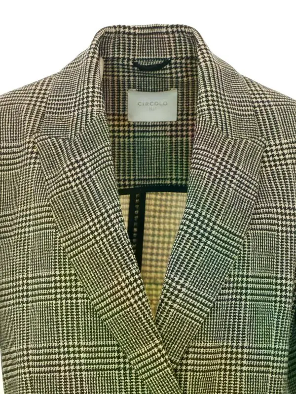 CIRCOLO 1901 Check Motif Double-breasted Jacket