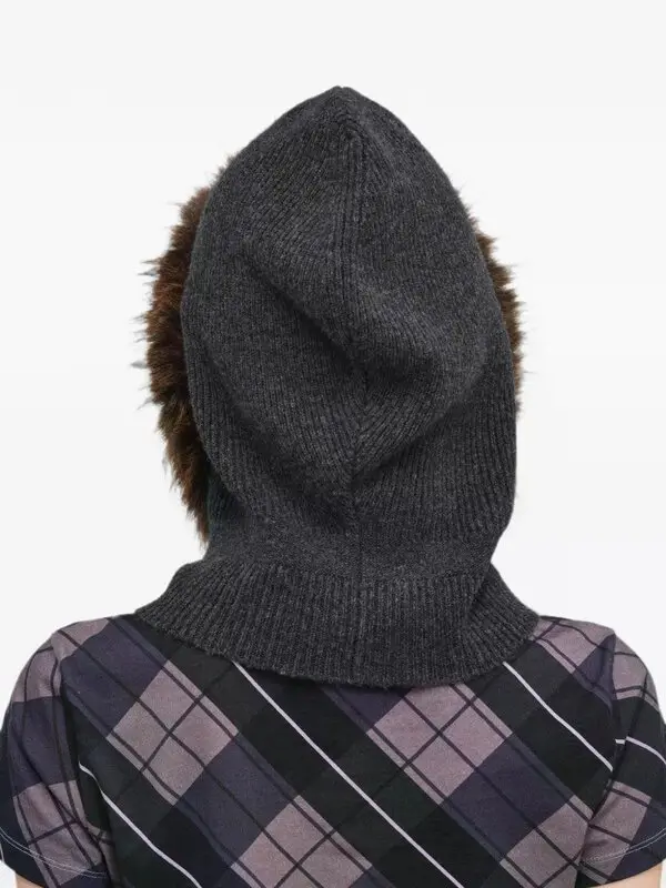 Marc Jacobs Faux Fur Trim Balaclava