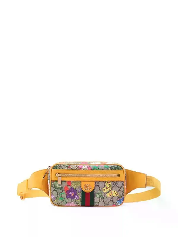 Gucci 2016-2026 Small Gg Supreme Flora Web Ophidia Belt Bag - Neutrals