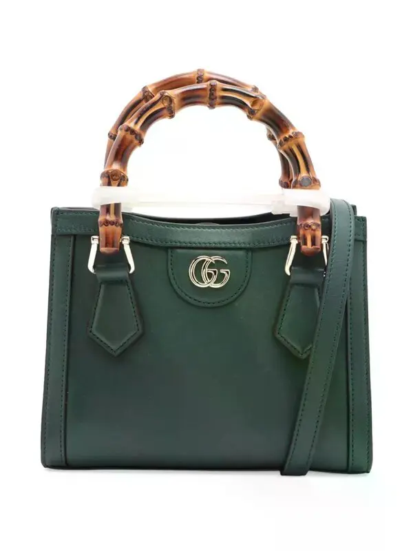 Gucci 2016-2026 Mini Calfskin Bamboo Diana Satchel - Green