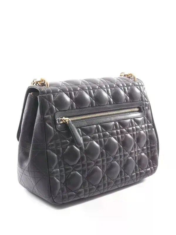 Dior 2000-2026 Medium Lambskin Cannage Miss Flap Shoulder Bag