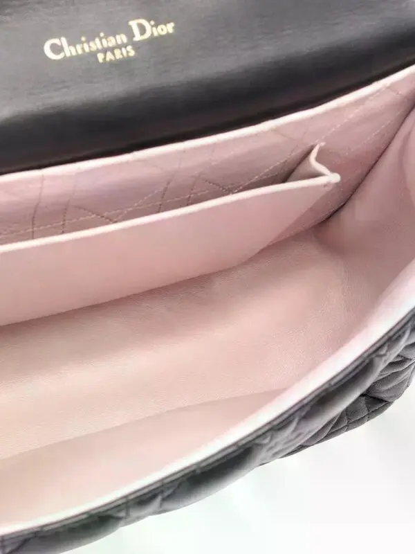 Dior 2000-2026 Medium Lambskin Cannage Miss Flap Shoulder Bag