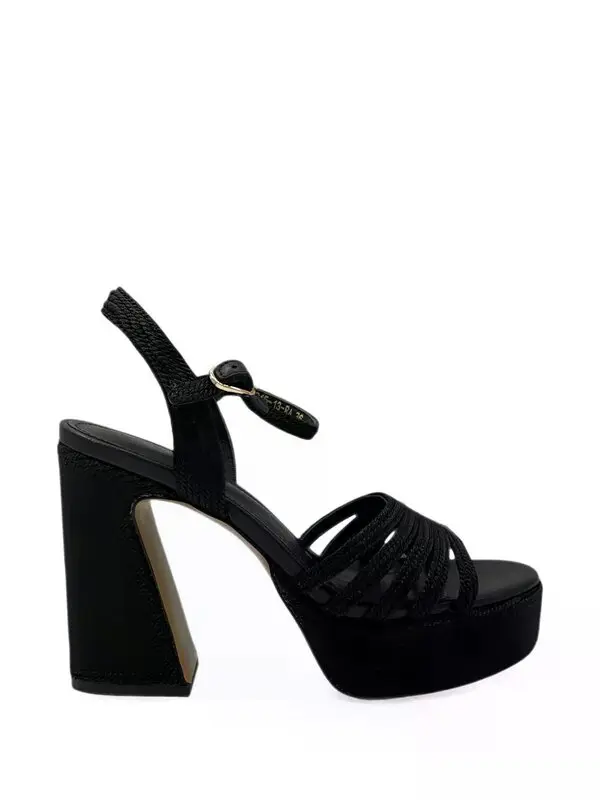 EMANUELLE VEE Giunone Raffia Platform Sandals