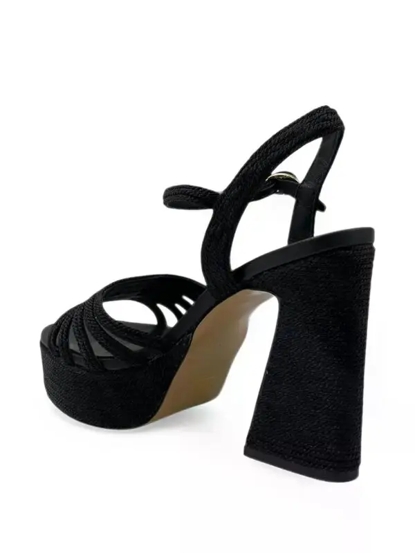 EMANUELLE VEE Giunone Raffia Platform Sandals