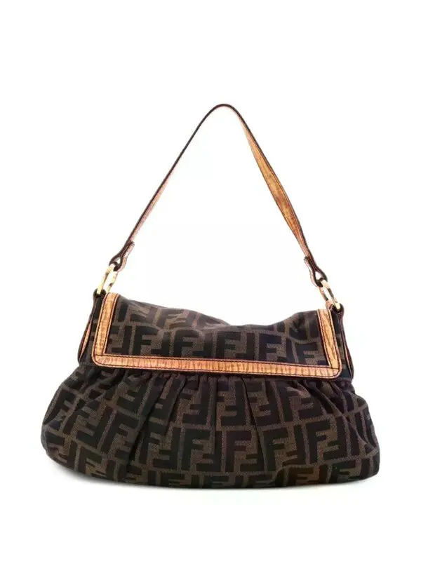 Fendi Chef Flap Zucca Canvas Shoulder Bag