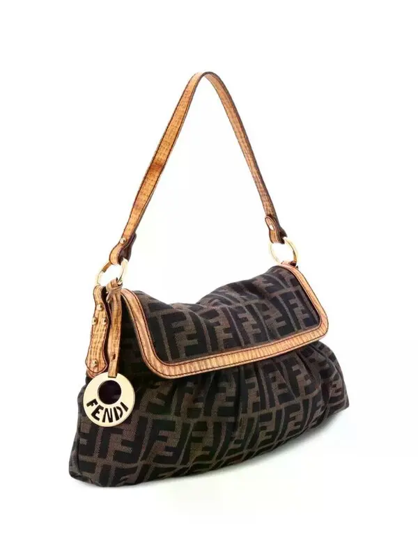 Fendi Chef Flap Zucca Canvas Shoulder Bag