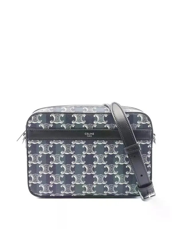 Celine 2010-2026 Small Triomphe Coated Canvas Camera Bag Crossbody Bag