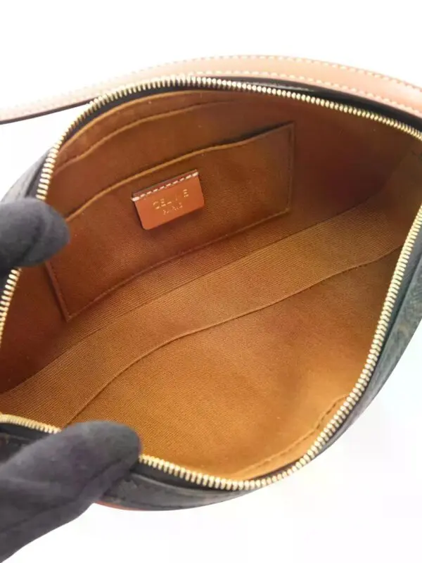 Celine 2010-2026 Mini Triomphe Cuir Coated Canvas Camera Bag Shoulder Bag