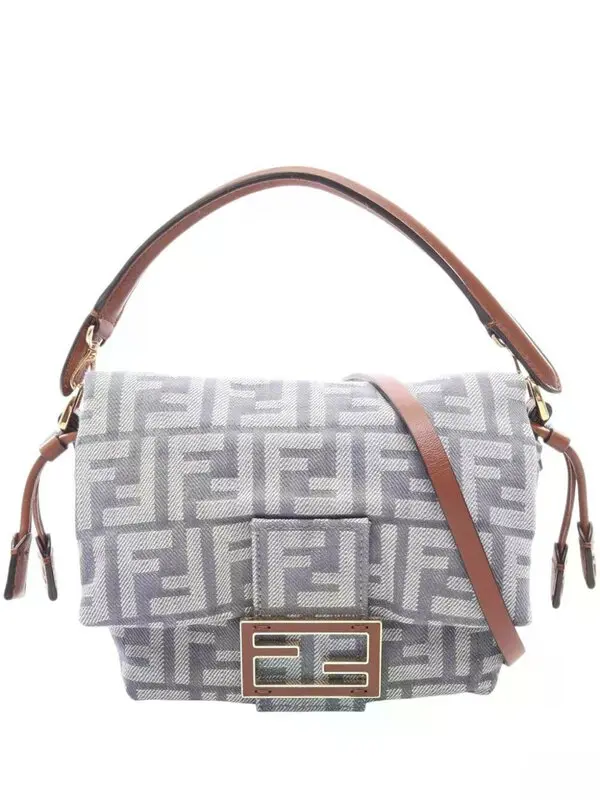 Fendi 2010-2026 Zucca Canvas Mamma Baguette Satchel