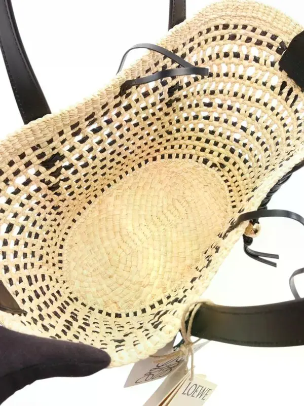 Loewe Small Raffia Braided Basket Bag Tote Bag - Neutrals
