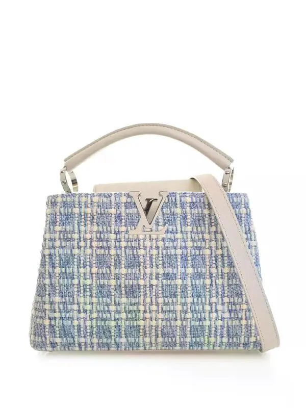 LOUIS VUITTON Tweed Capucines Bb Satchel