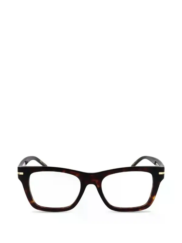 BOSS Tortoiseshell-effect Rectangle-frame Glasses