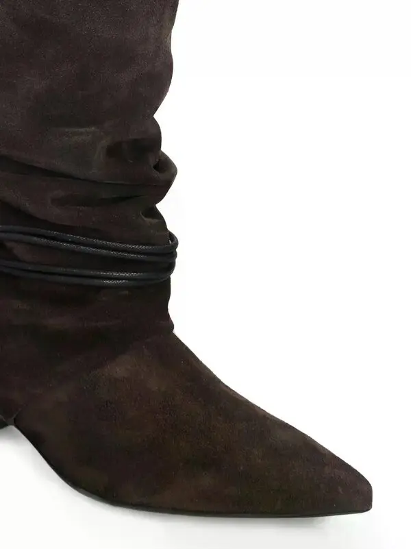 ALCHIMIA Slouchy Pointed-toe Boots - Brown
