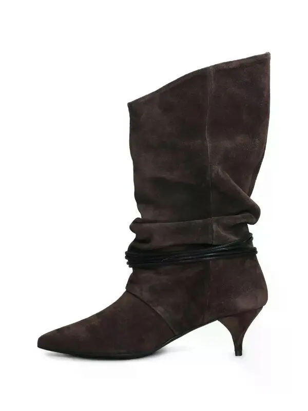 ALCHIMIA Slouchy Pointed-toe Boots - Brown