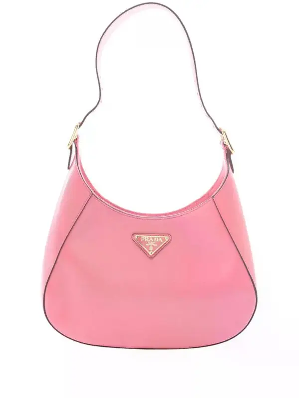 Prada 2013-2026 Brushed Leather Cleo Bag Shoulder Bag - Pink