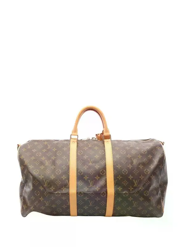 LOUIS VUITTON 2006 Monogram Keepall 55 Travel Bag - Brown
