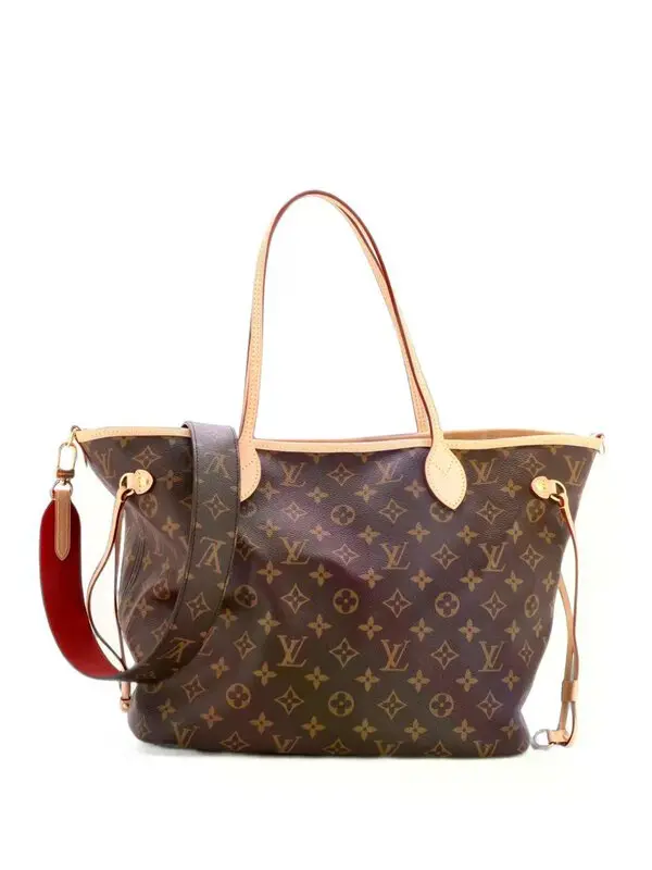 LOUIS VUITTON Neverfull Bandouliere Inside Out Monogram Canvas And Textile Mm Tote Bag - Brown