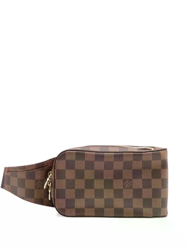 LOUIS VUITTON 2004 Damier Ebene Geronimos Crossbody Bag - Brown