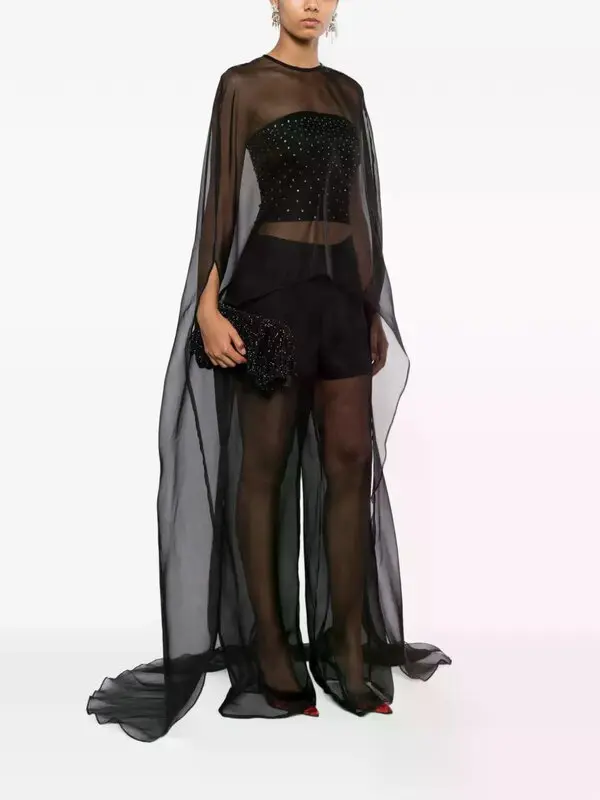 ISABEL SANCHIS Organza High-low Cape