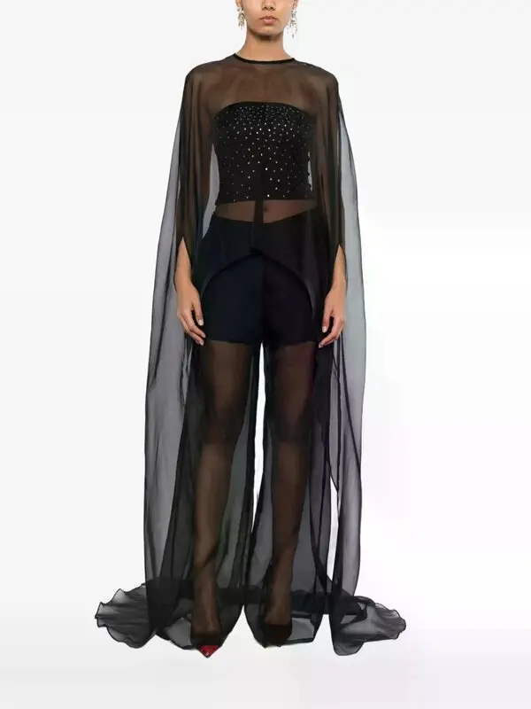ISABEL SANCHIS Organza High-low Cape