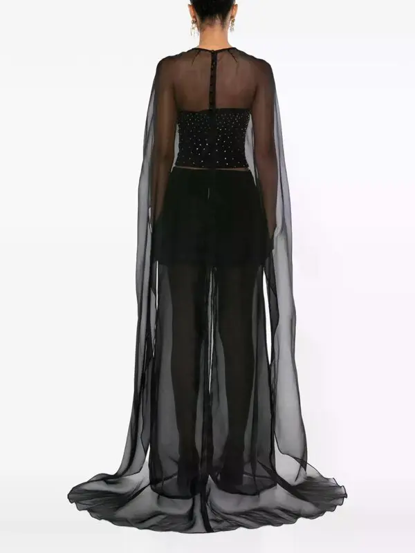 ISABEL SANCHIS Organza High-low Cape