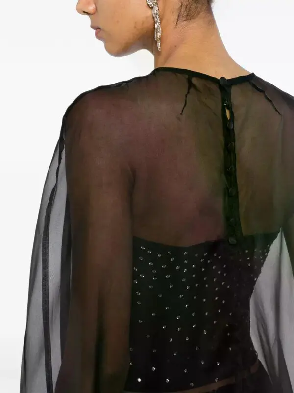 ISABEL SANCHIS Organza High-low Cape