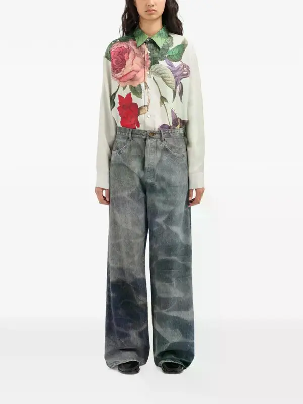 PIERRE-LOUIS MASCIA Amadox Abstract-pattern Jeans
