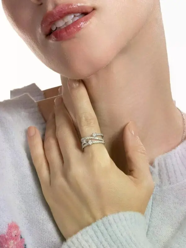Kwiat Starry Night Crossover Diamond Ring - Silver