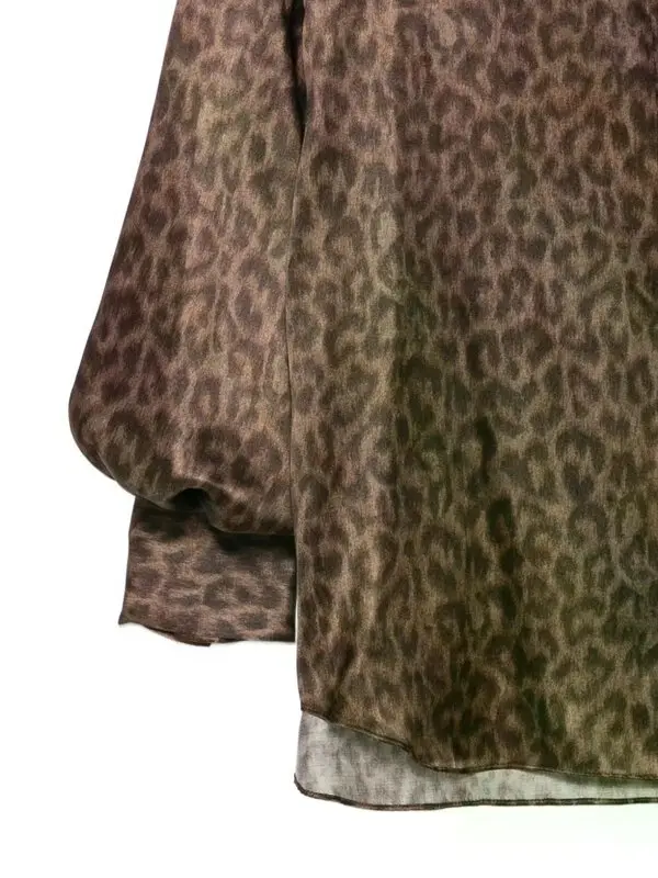 Antonelli Firenze Cassata Leopard-print Silk-blend Shirt