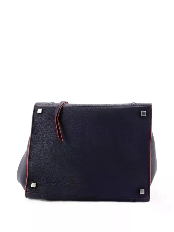 Celine Grainy Leather Luggage Tote Bag - Blue