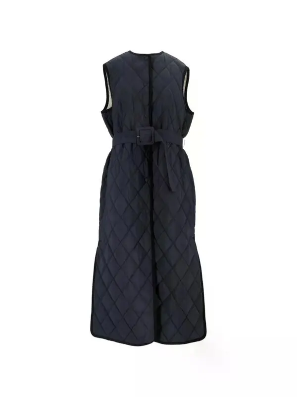 Fabiana Filippi Quilted Belted Gilet - Blue