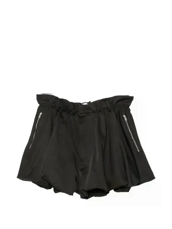 ELEH Bubble-hem Zip-detail Mini Skirt