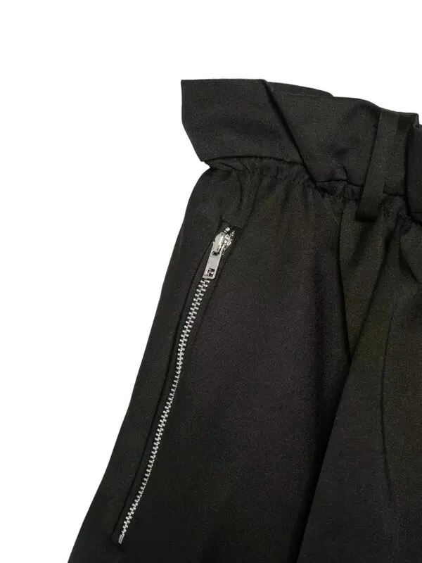 ELEH Bubble-hem Zip-detail Mini Skirt