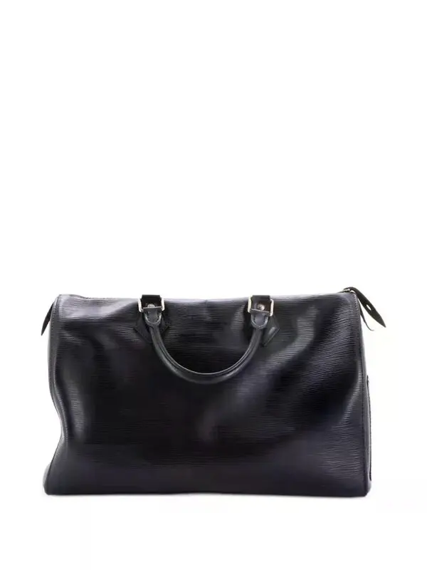 LOUIS VUITTON Speedy Handbag Epi Leather Satchel - Black