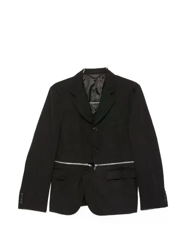 Comme Des Garçons Zip-detail Single-breasted Blazer