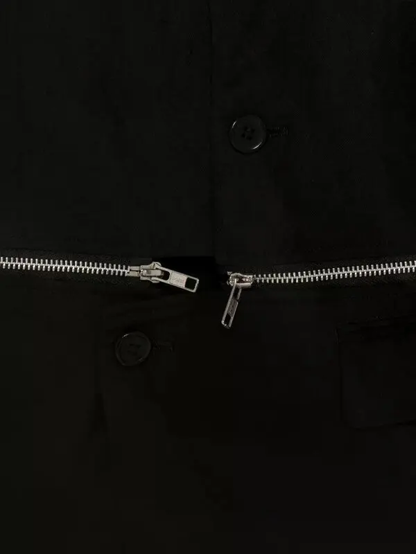 Comme Des Garçons Zip-detail Single-breasted Blazer