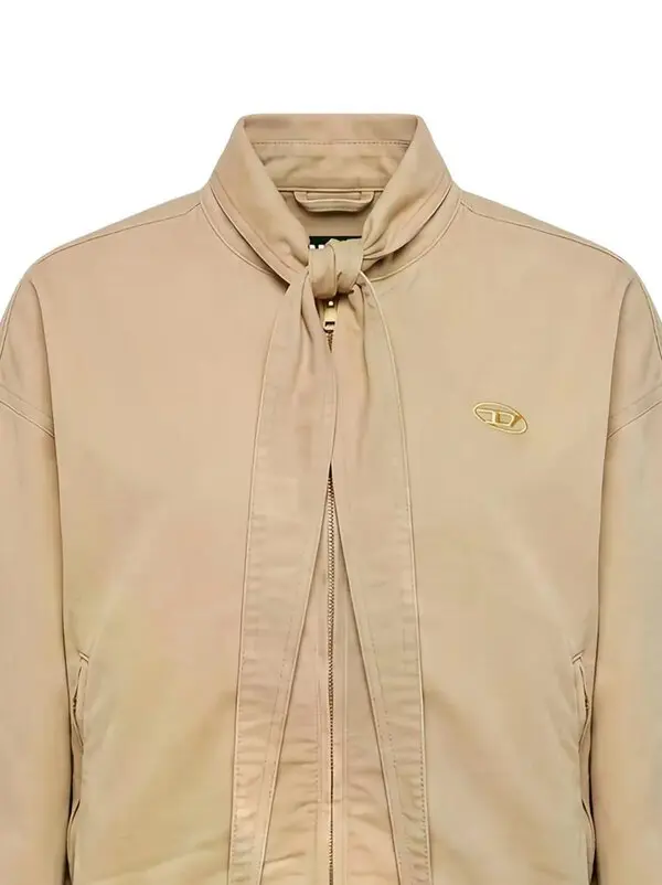 DIESEL® Tie-neck Logo-plaque Jacket