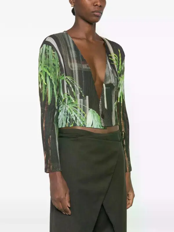 Issey Miyake Plissé-effect Palm-print Jacket
