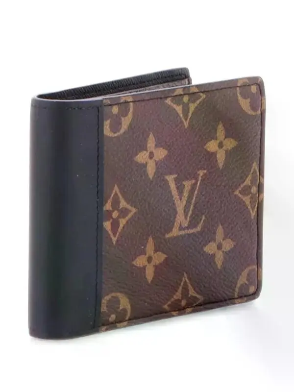 LOUIS VUITTON Multiple Wallet Macassar Monogram Canvas Small Wallets - Black
