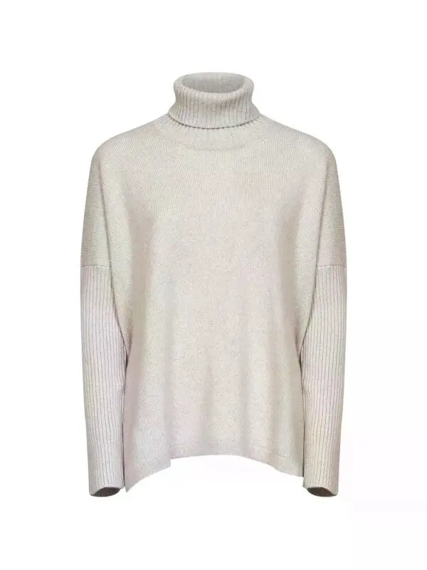 BLANCA VITA Ribbed Turtleneck Sweater