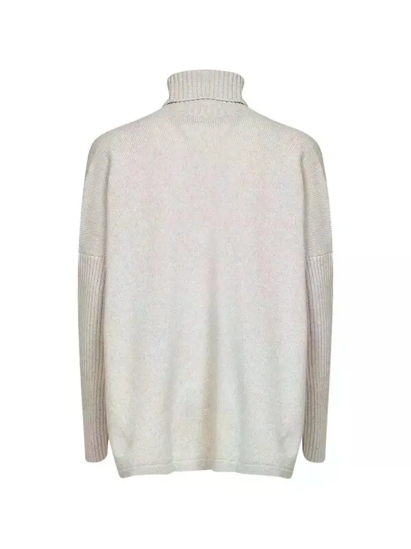 BLANCA VITA Ribbed Turtleneck Sweater