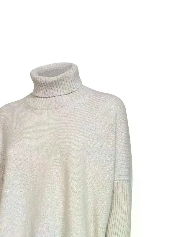 BLANCA VITA Ribbed Turtleneck Sweater