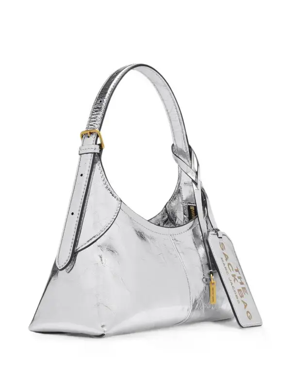 Marc Jacobs Small Belted Sack Bag In Metallic Crinkle Leather