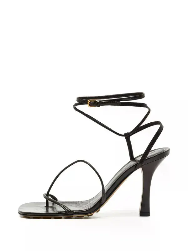 Bottega Veneta Leather Square-toe Ankle-strap Sandals - Brown